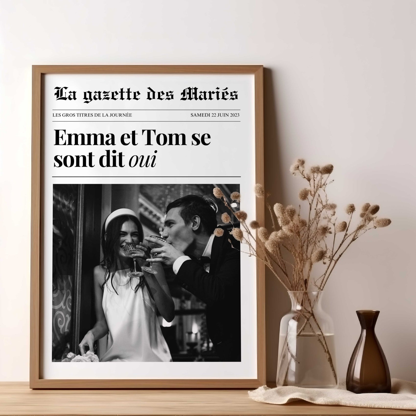 Poster façon journal rétro personnalisé : cadeau original dès 9€99