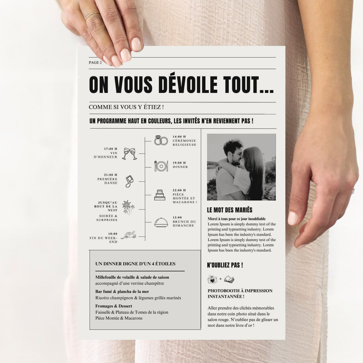 Gazette des Mariés | Modèle à personnaliser en ligne pas cher